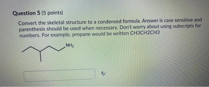 Solved Select the correct skeletal structure that represents | Chegg.com
