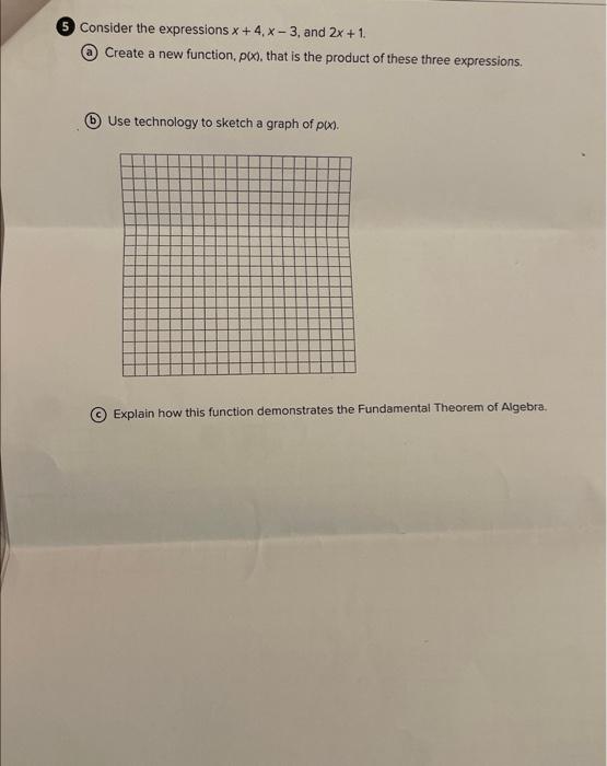 Solved Consider the expressions x+4,x−3, and 2x+1. (a) | Chegg.com