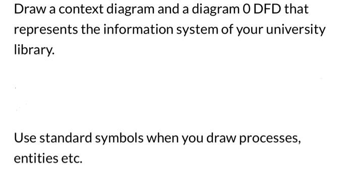 Solved Draw a context diagram and a diagram 0 DFD that | Chegg.com