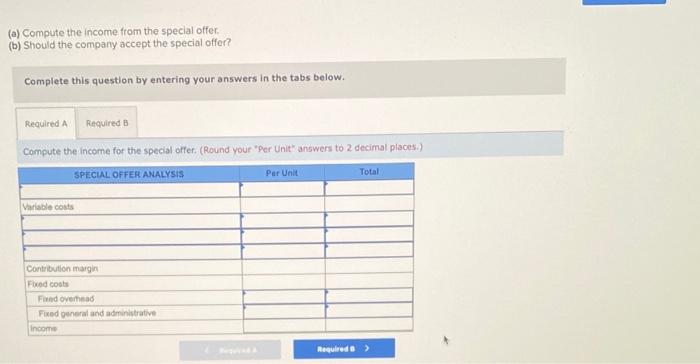 Solved Exercise 23-14 (Algo) Special offer pricing LO P7 | Chegg.com