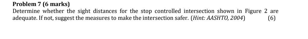 Solved Figure 2 Intersection Problem 7 (6 marks) | Chegg.com