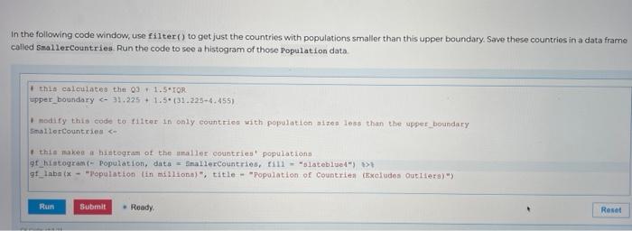 Solved Boxplots and the Five-Number SammeryIn the following | Chegg.com