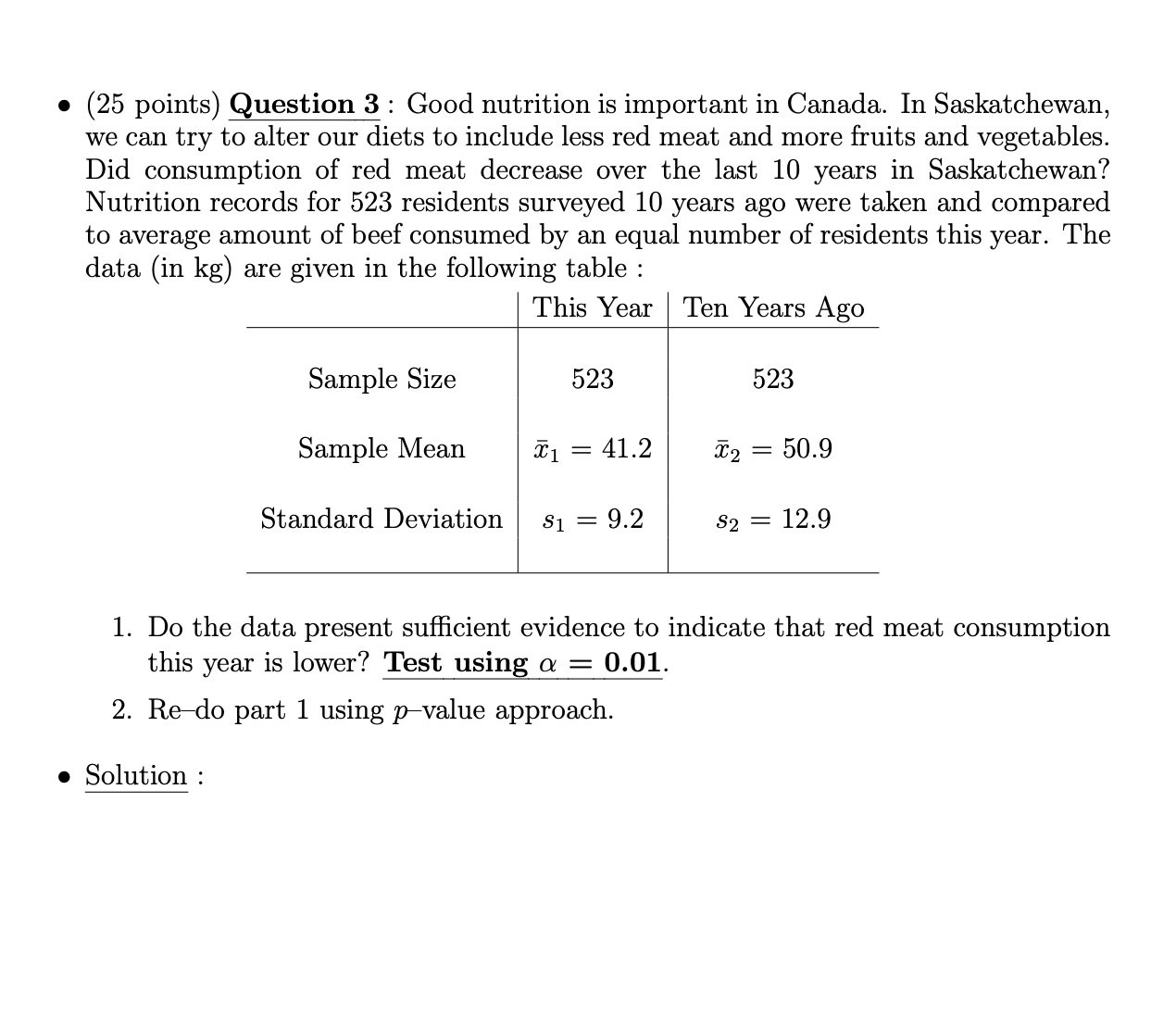 Solved (25 ﻿points) ﻿Question 3 ﻿: Good nutrition is | Chegg.com