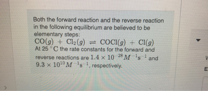 Solved Both the forward reaction and the reverse reaction in | Chegg.com