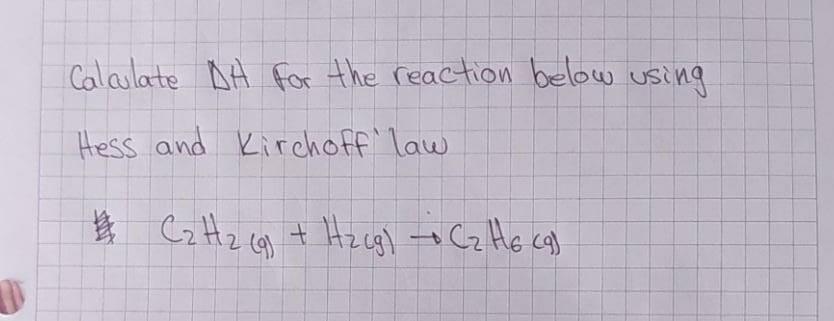 Solved Calculate DH for the reaction below using Hess and | Chegg.com