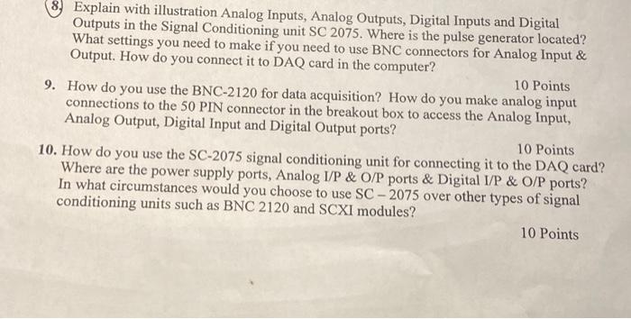 Solved 8. Explain with illustration Analog Inputs, Analog | Chegg.com