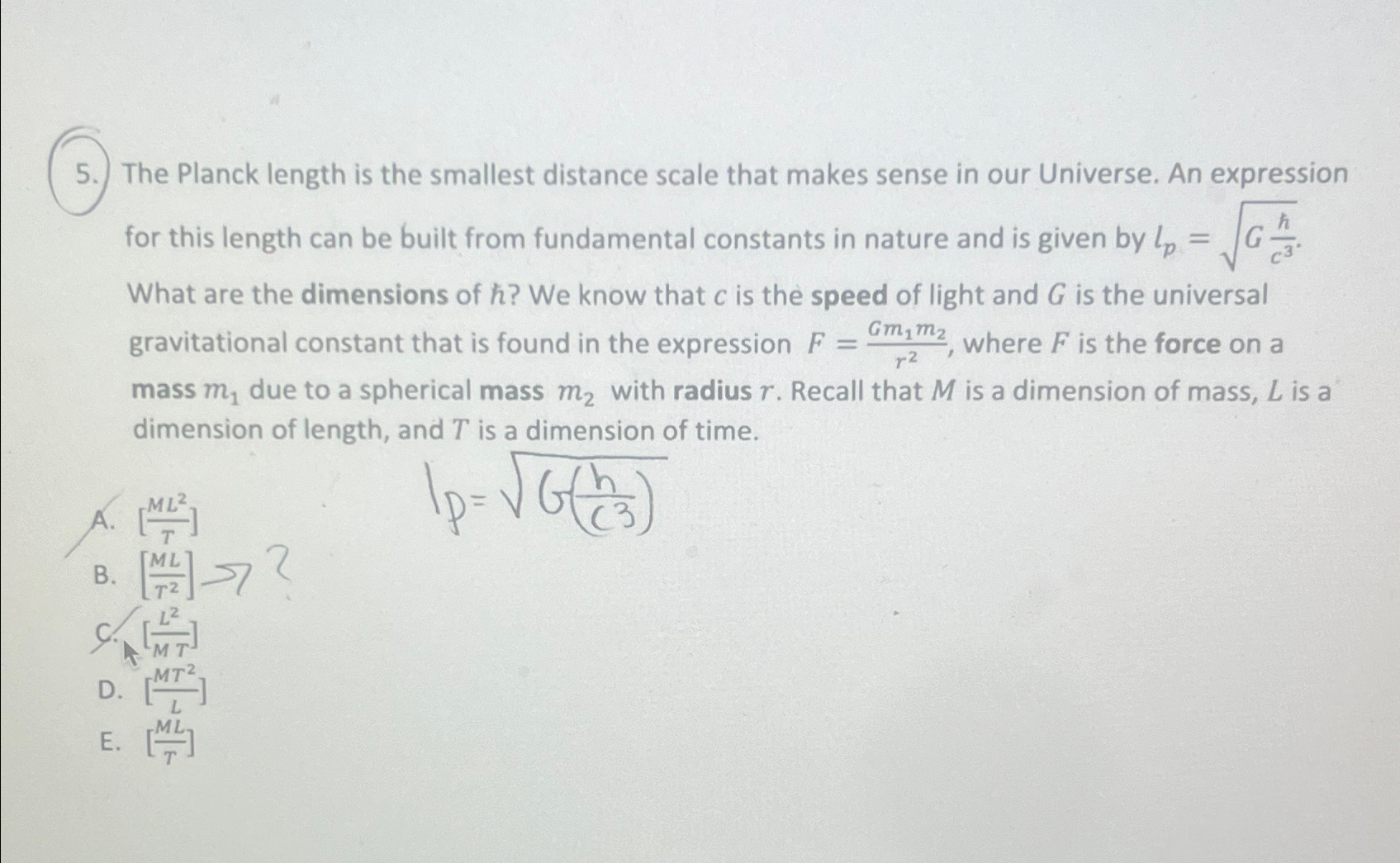 Solved The Planck length is the smallest distance scale that | Chegg.com