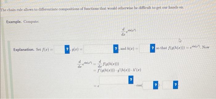 Solved The chain rule allows to differentiate compositions | Chegg.com