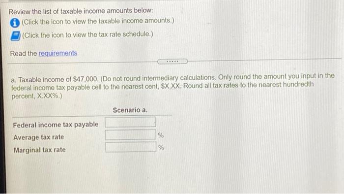 Solved Review the list of taxable income amounts below: | Chegg.com