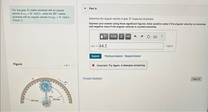 Solved ω1 Figure χ Incorrect; Try Again; 4 attempts | Chegg.com