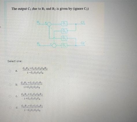 Solved The output C1 ﻿due to R1 ﻿and R2 ﻿is given by (ignore | Chegg.com