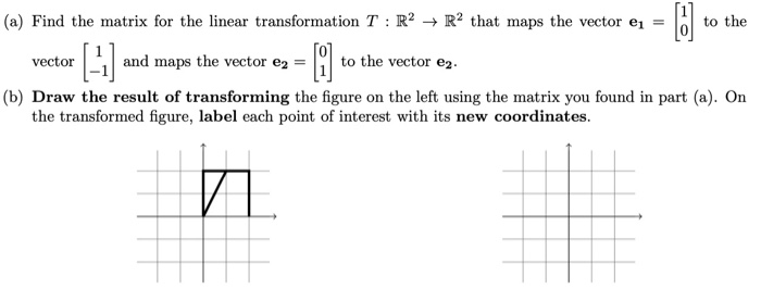Solved (a) Find the matrix for the linear transformation T: | Chegg.com