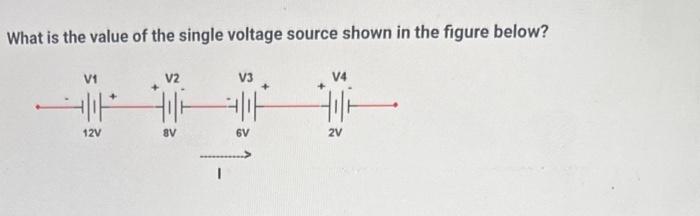 Solved What is the value of the single voltage source shown | Chegg.com