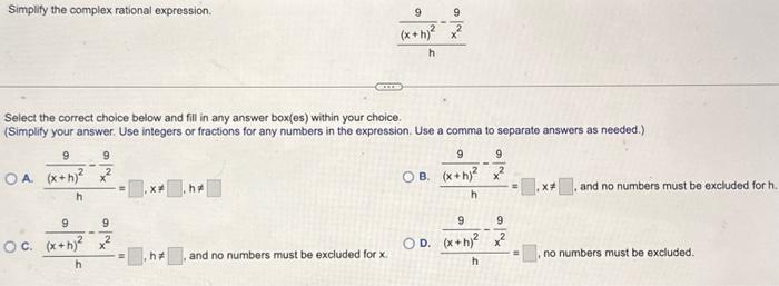 Solved Simplify the complex rational expression. | Chegg.com