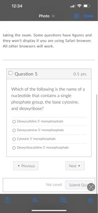 Solved All other browsers will work. Question 4 0.25 pts | Chegg.com