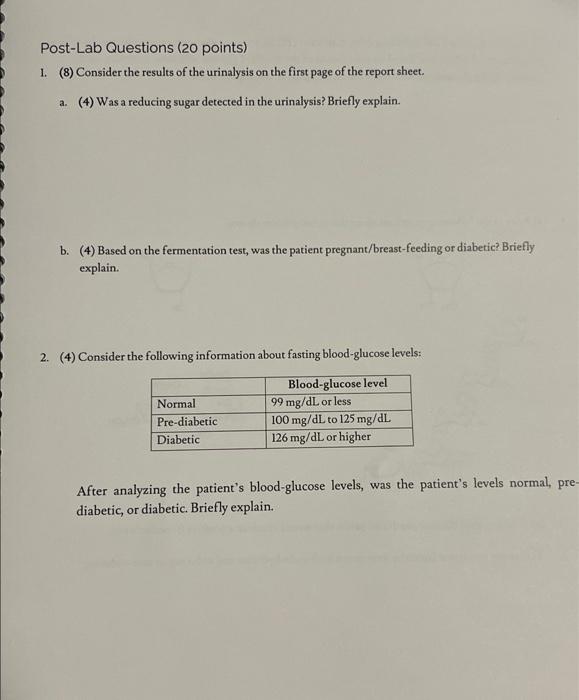 Solved Post-Lab Questions (20 points) 1. (8) Consider the | Chegg.com