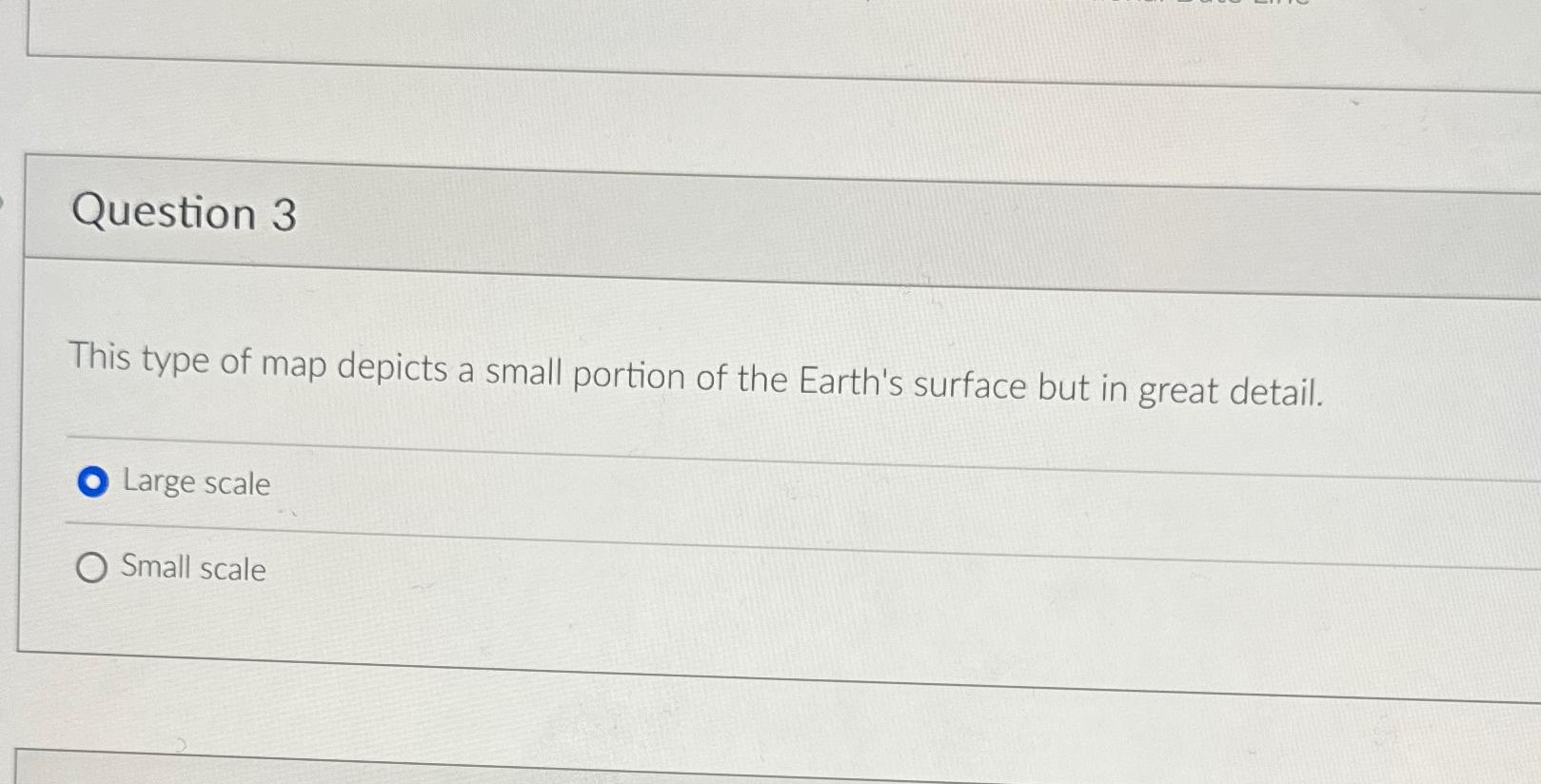 Solved Question 3This type of map depicts a small portion of | Chegg.com