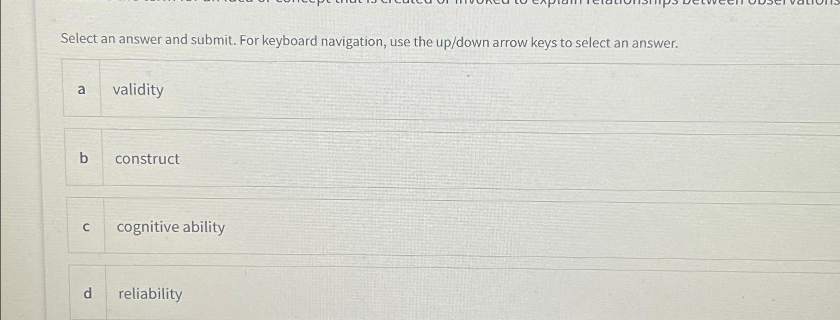 Solved Select an answer and submit. For keyboard navigation, | Chegg.com