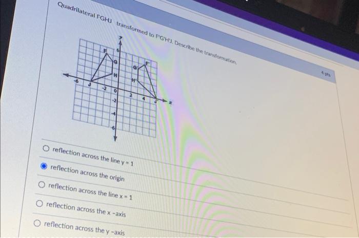 Solved reflection across the line y=1 reflection across the | Chegg.com