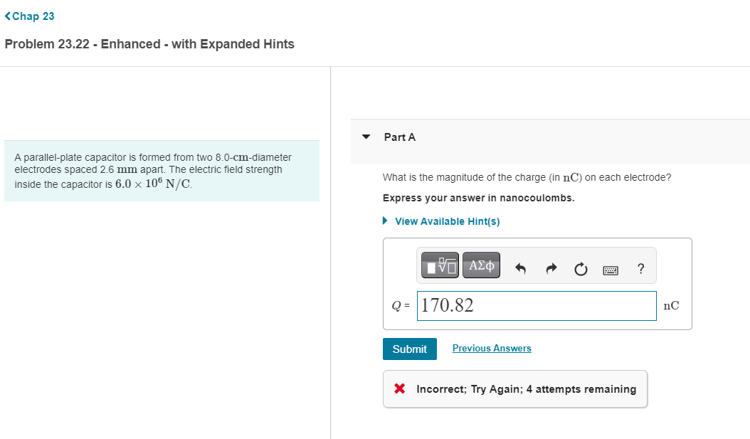 Solved Problem 23.22 - ﻿Enhanced - ﻿with Expanded HintsA | Chegg.com