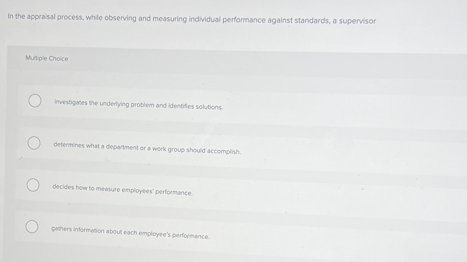 Solved In the appraisal process, while observing and | Chegg.com