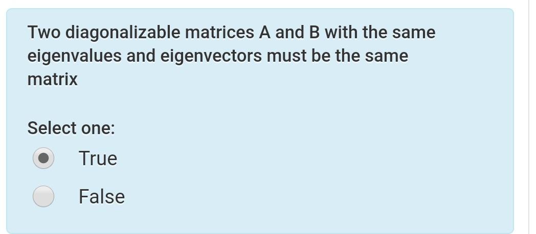 Solved Two diagonalizable matrices A and B with the same | Chegg.com