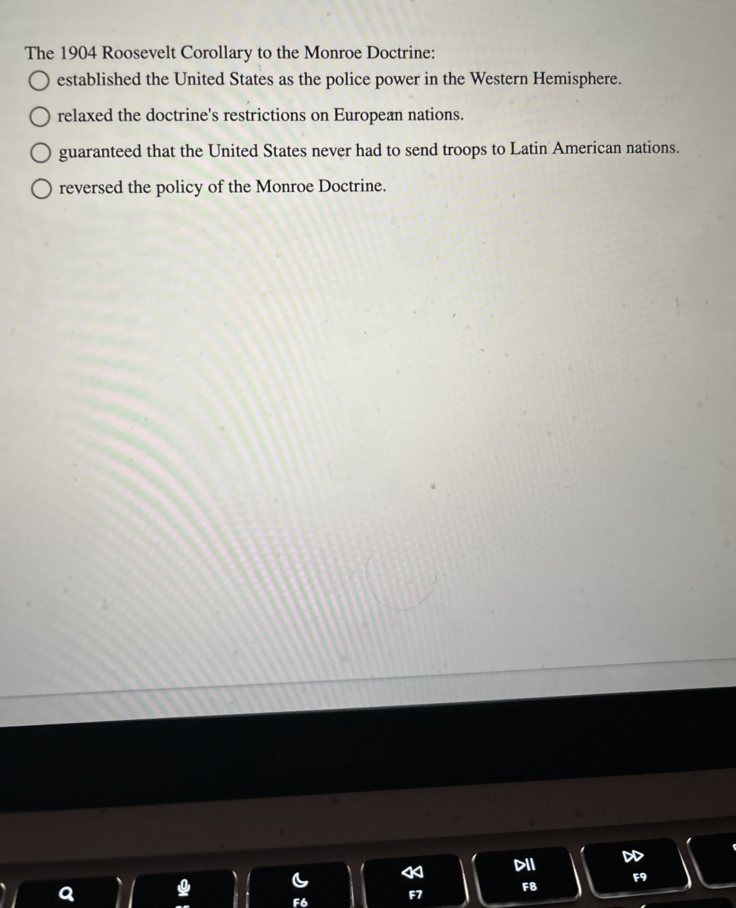 Solved The 1904 ﻿Roosevelt Corollary to the Monroe | Chegg.com