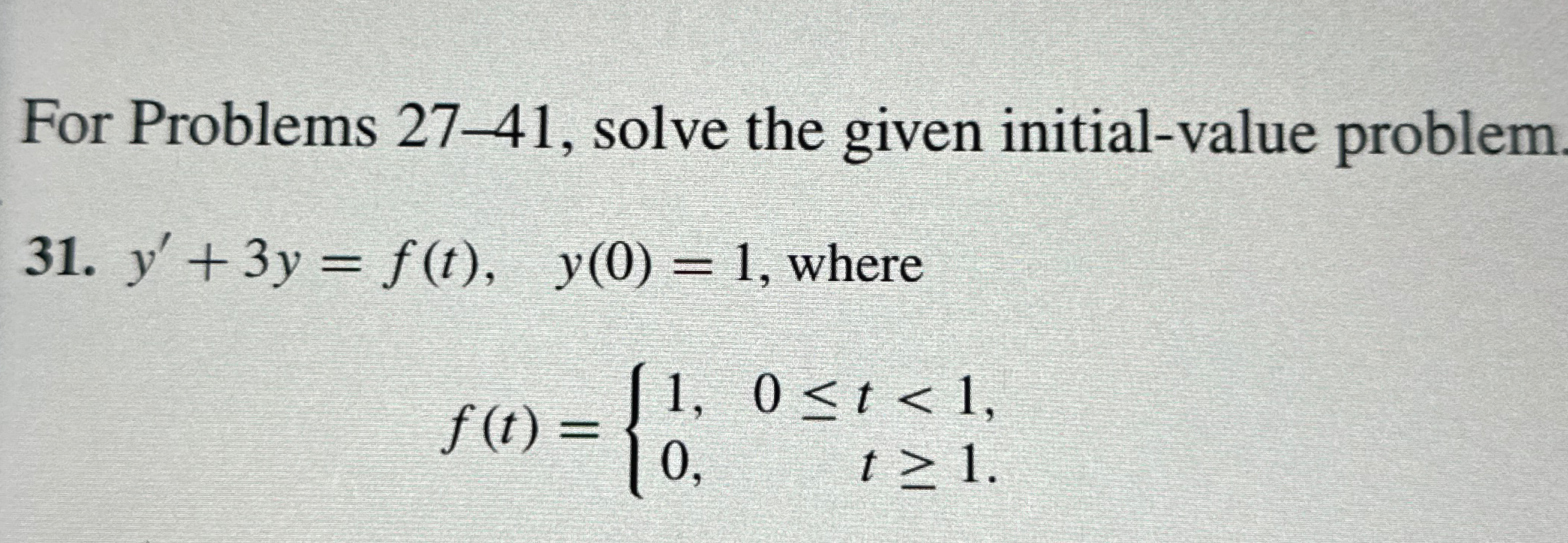 Solved For Problems 27-41, ﻿solve the given initial-value | Chegg.com