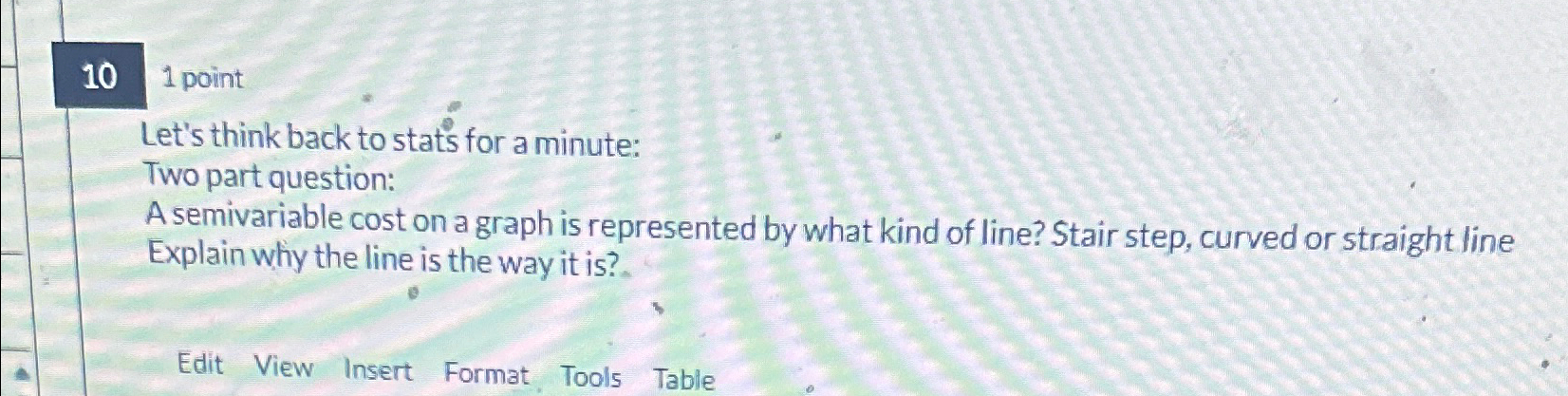 Solved 101 pointLet's think back to stats for a minute:Two | Chegg.com Solved 101 pointLet's think back to stats for a minute:Two | Chegg.com