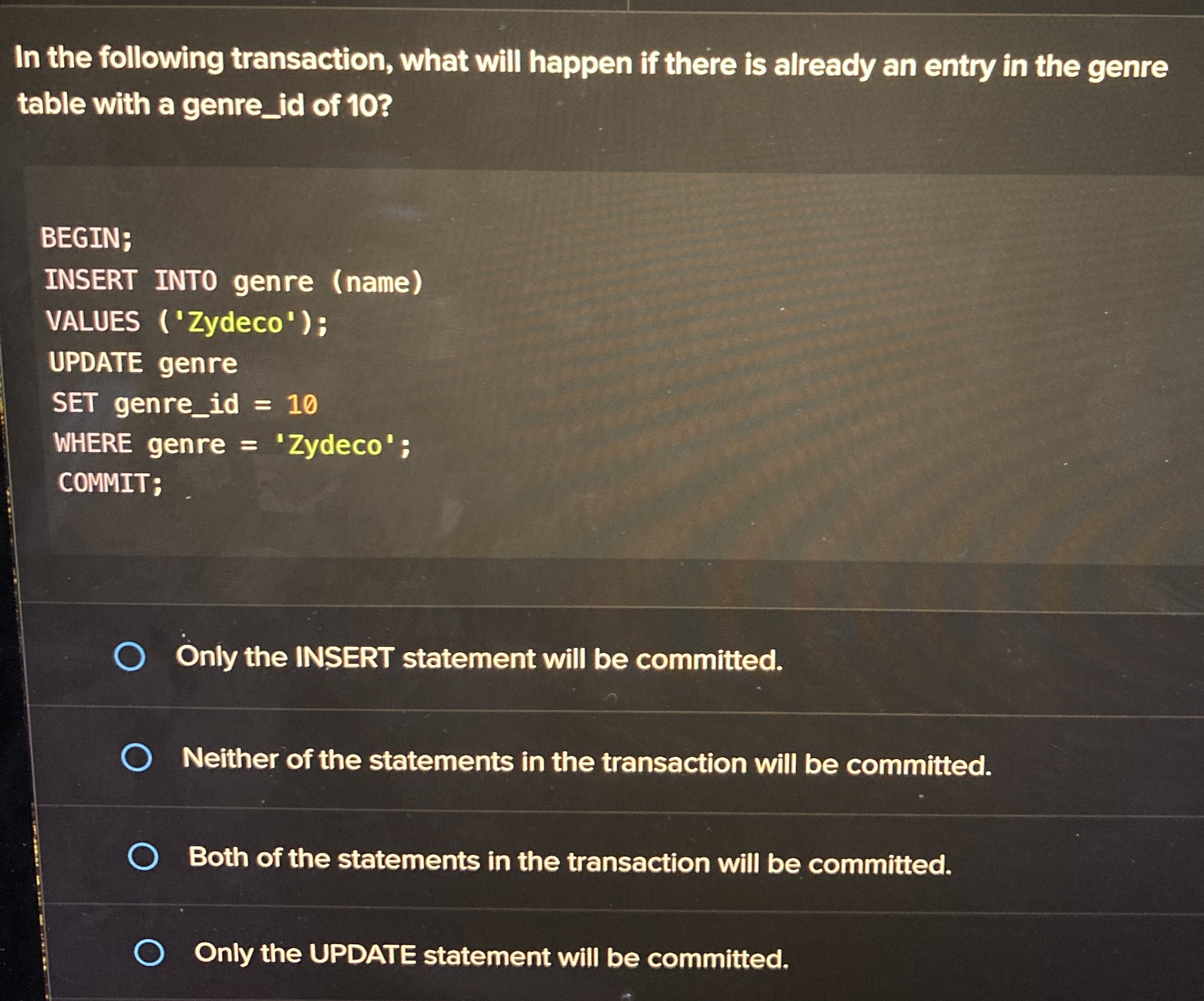 Solved In the following transaction, what will happen if | Chegg.com