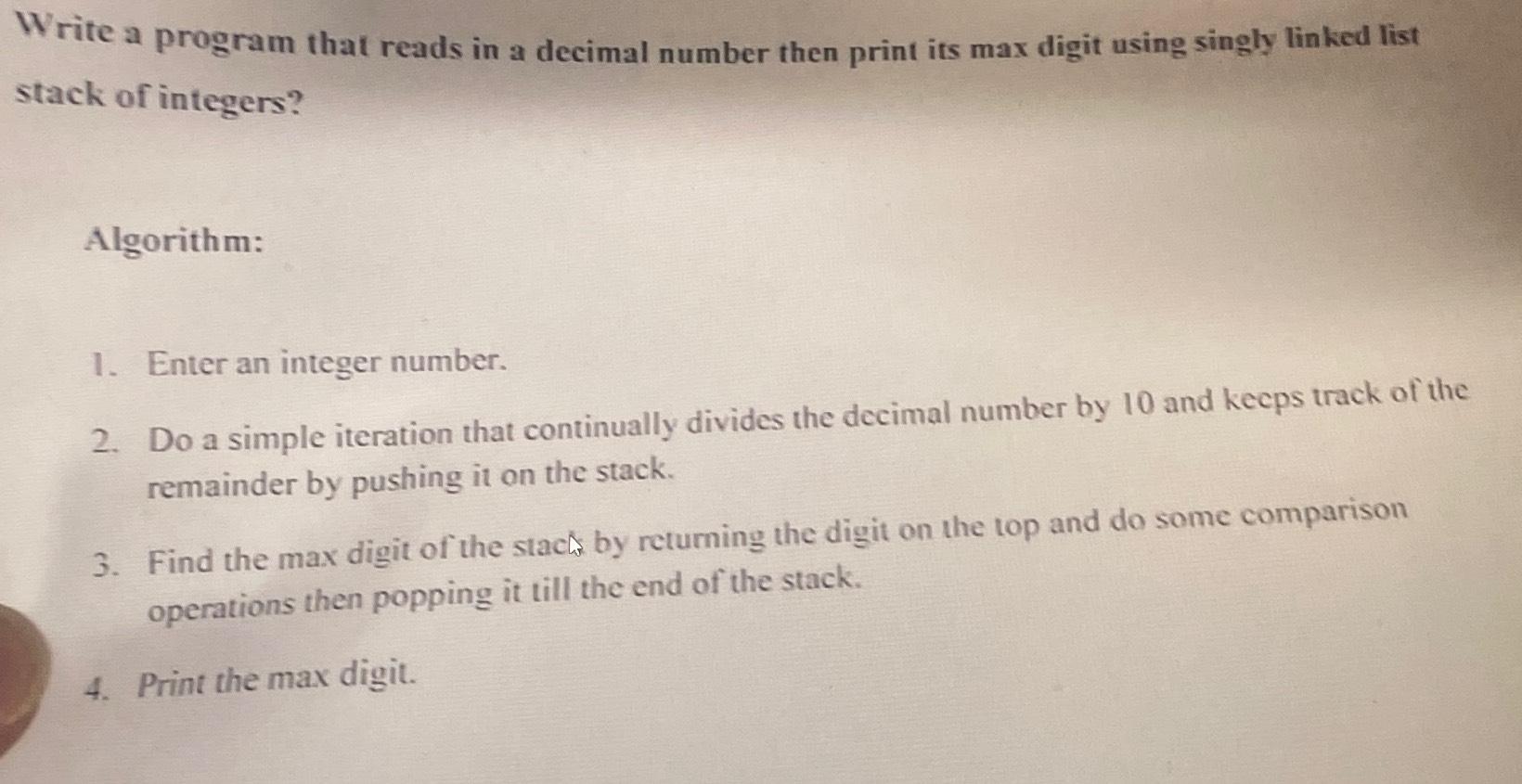 Solved Write a program that reads in a decimal number then | Chegg.com