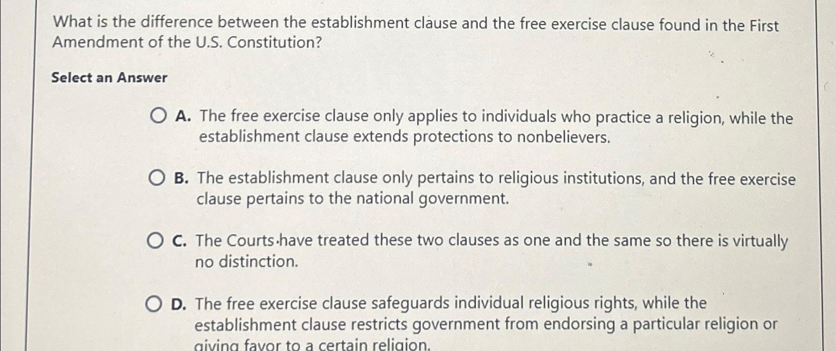 Solved What is the difference between the establishment | Chegg.com