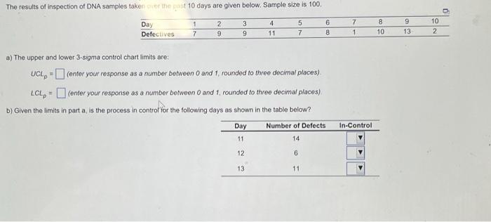 Solved a) The upper and lower 3-sigma control chart limits | Chegg.com