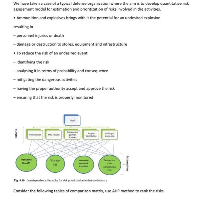 Solved can you solve the question with ahp method and excel | Chegg.com