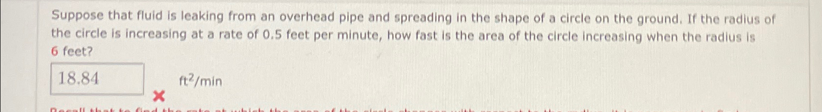 Solved Suppose that fluid is leaking from an overhead pipe | Chegg.com