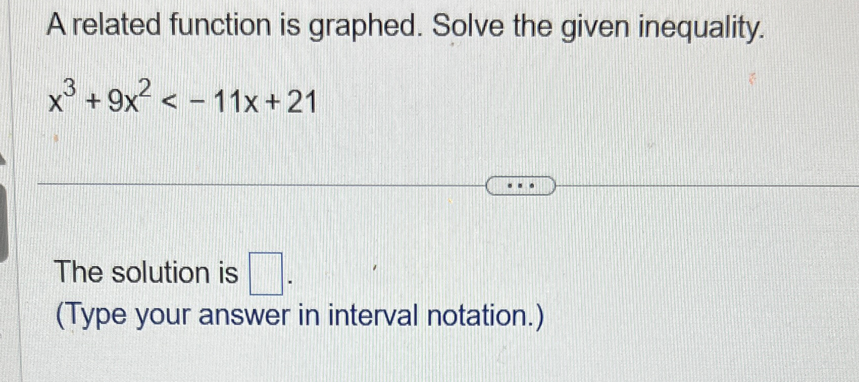 Solved A related function is graphed. Solve the given | Chegg.com