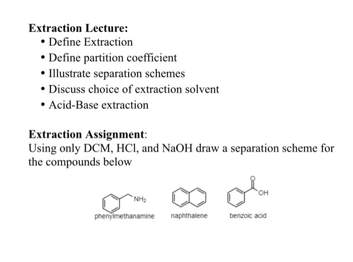 Solved Extraction Lecture • Define Extraction • Define