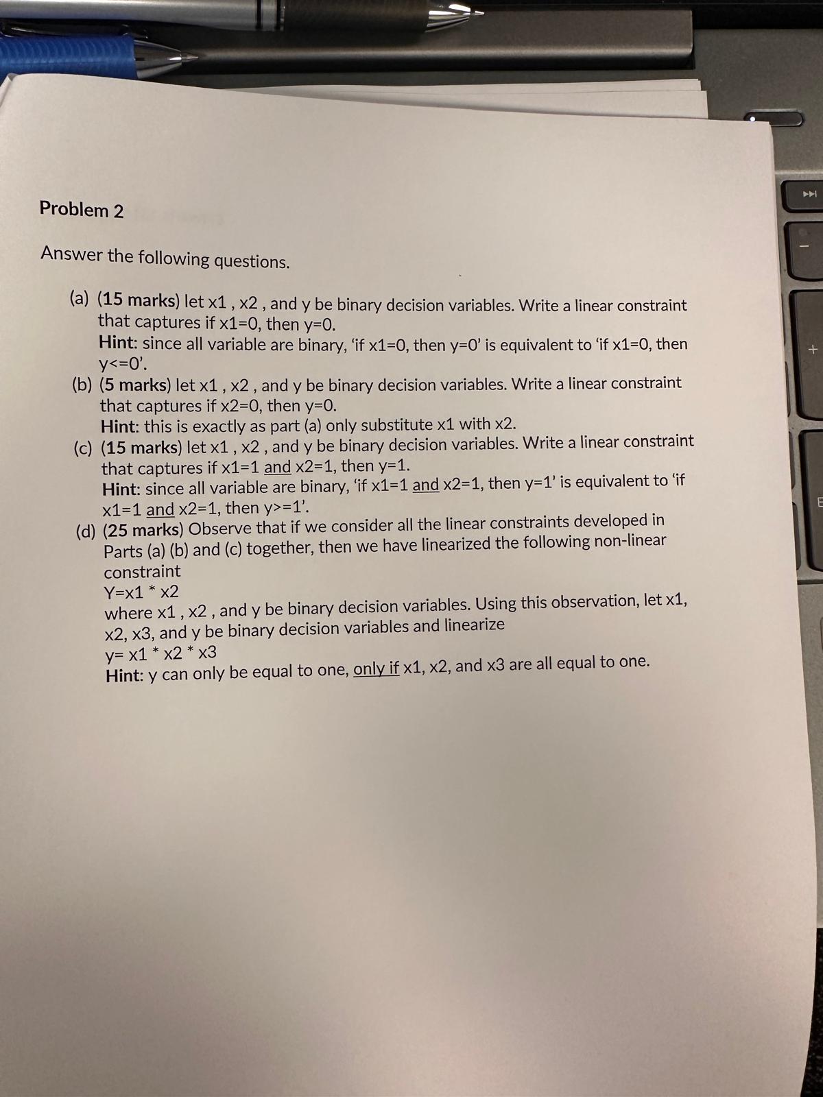 Solved Problem 2Answer the following questions.(a) (15 | Chegg.com