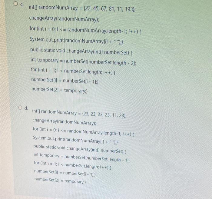 Solved Which Of The Following Codes Give This Output 0023