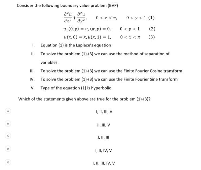 Solved + Consider the following boundary value problem (BVP) | Chegg.com