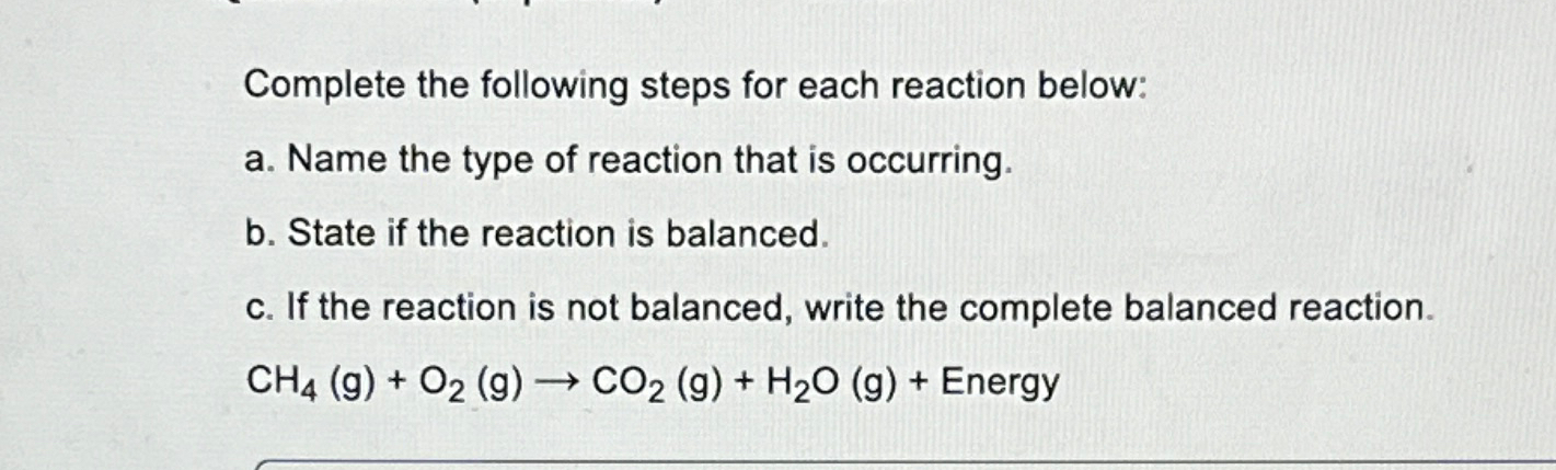 Solved Complete the following steps for each reaction | Chegg.com