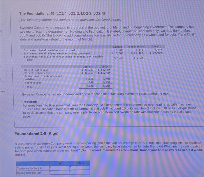 Solved The Foundational 15 [LO2-1, LO2-2, LO2-3, LO2-4] [The | Chegg.com