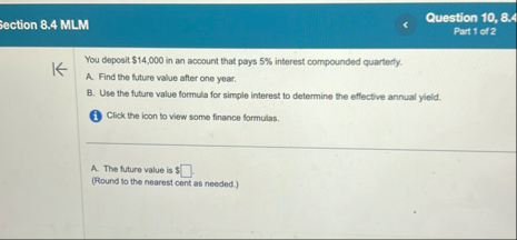 Solved ection 8.4 ﻿MLMQuestion 10, 8.4Patticf 2You deposit | Chegg.com