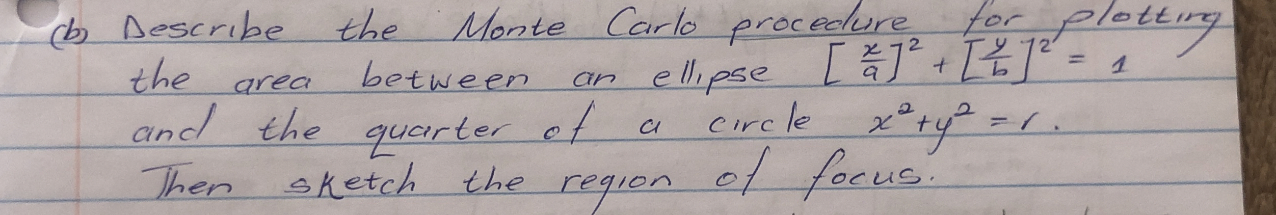 Solved (b) ﻿Describe the Monte Carlo procedure for plotting | Chegg.com