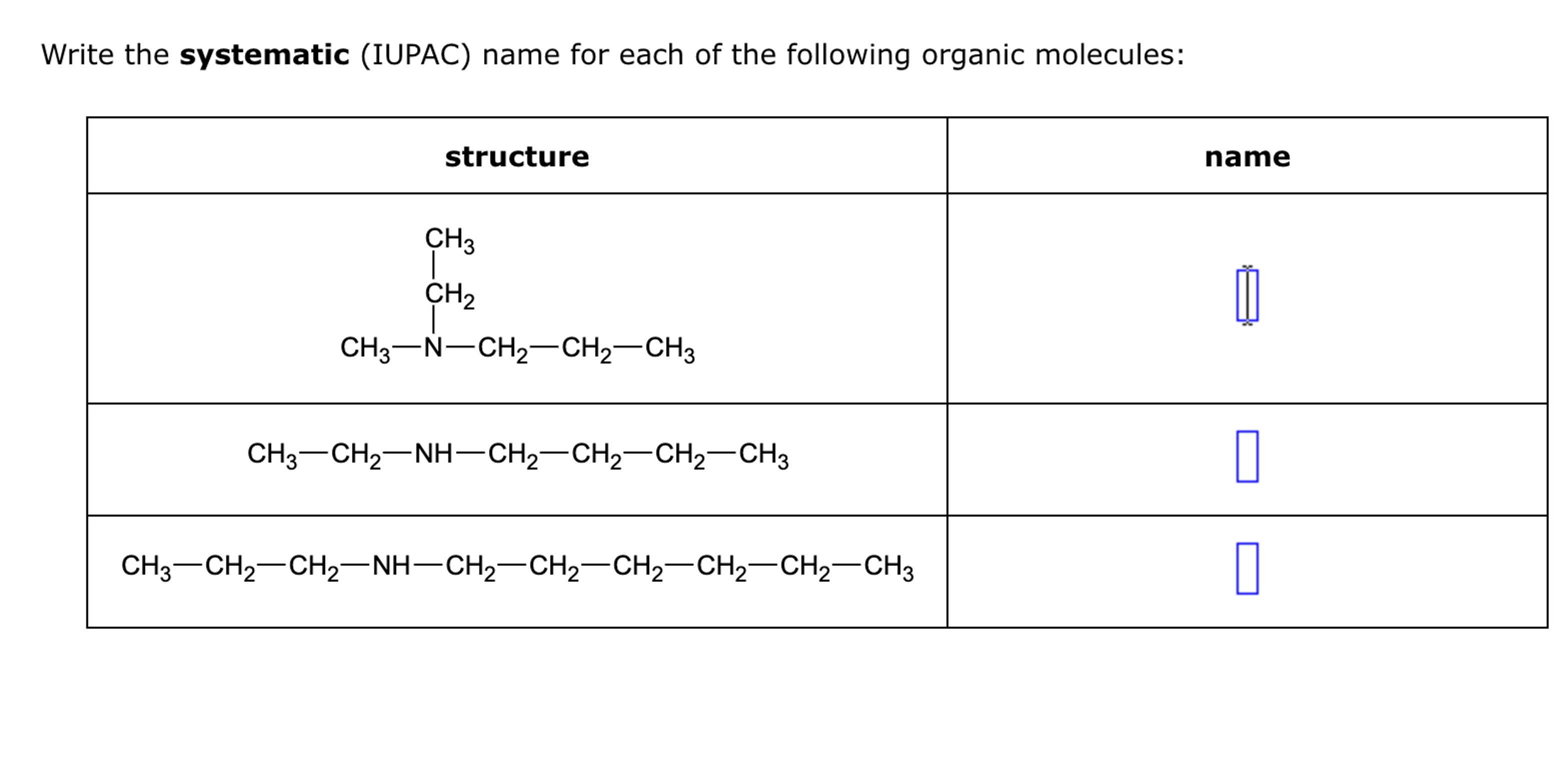 Solved 6) Write the systematic (IUPAC) name for each of | Chegg.com Solved 6) Write the systematic (IUPAC) name for each of | Chegg.com