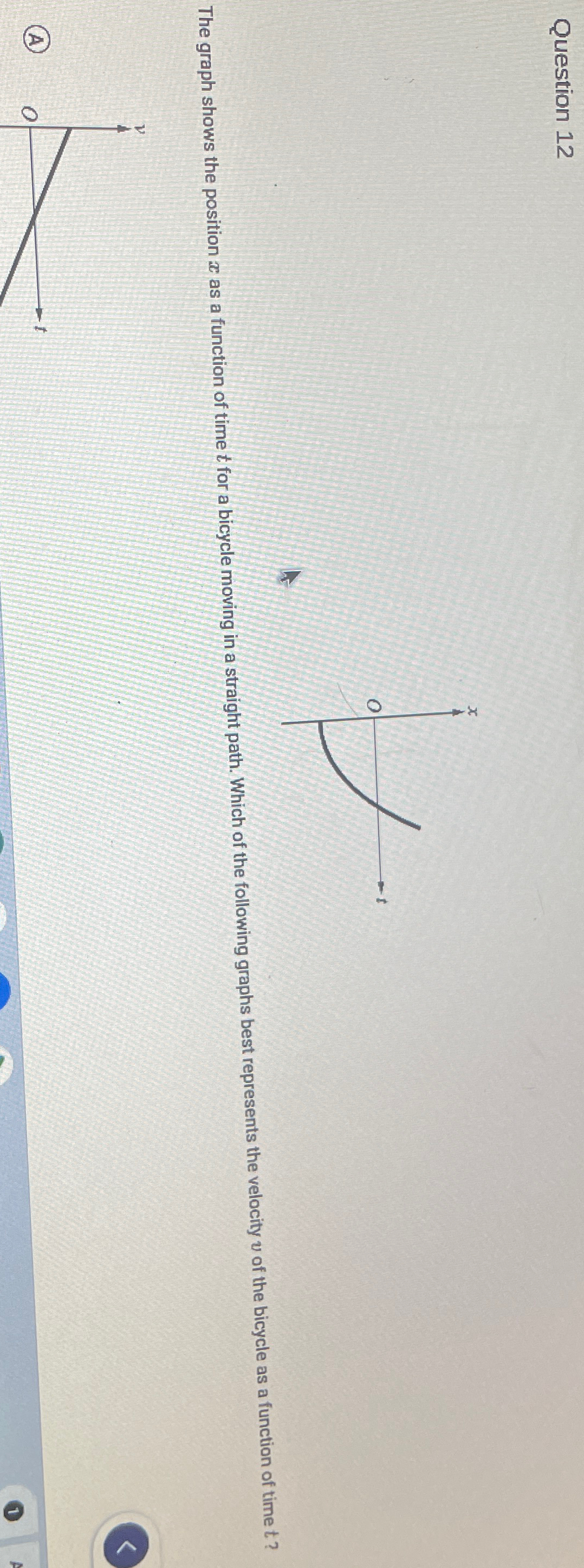 Solved Question 12The graph shows the position x ﻿as a | Chegg.com