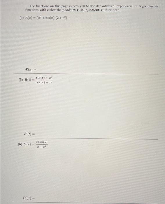 Solved The functions on this page expect you to use | Chegg.com