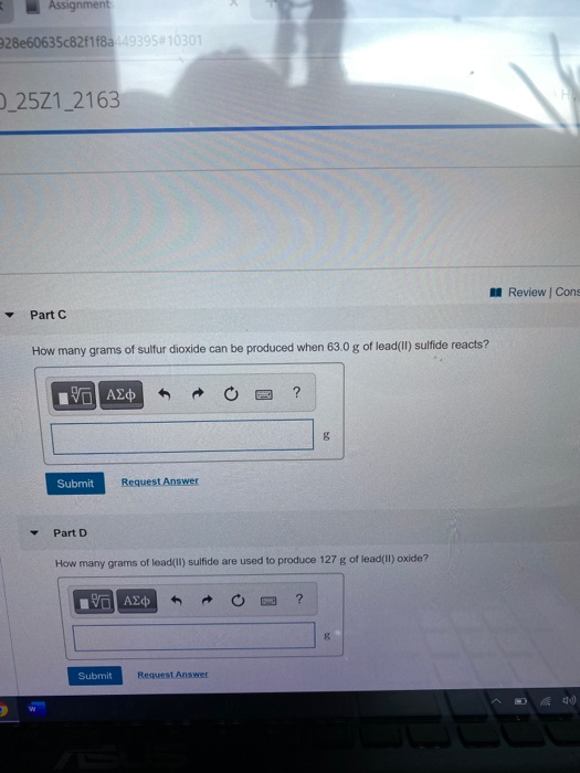 Solved B) How many grams of oxygen are required to react | Chegg.com