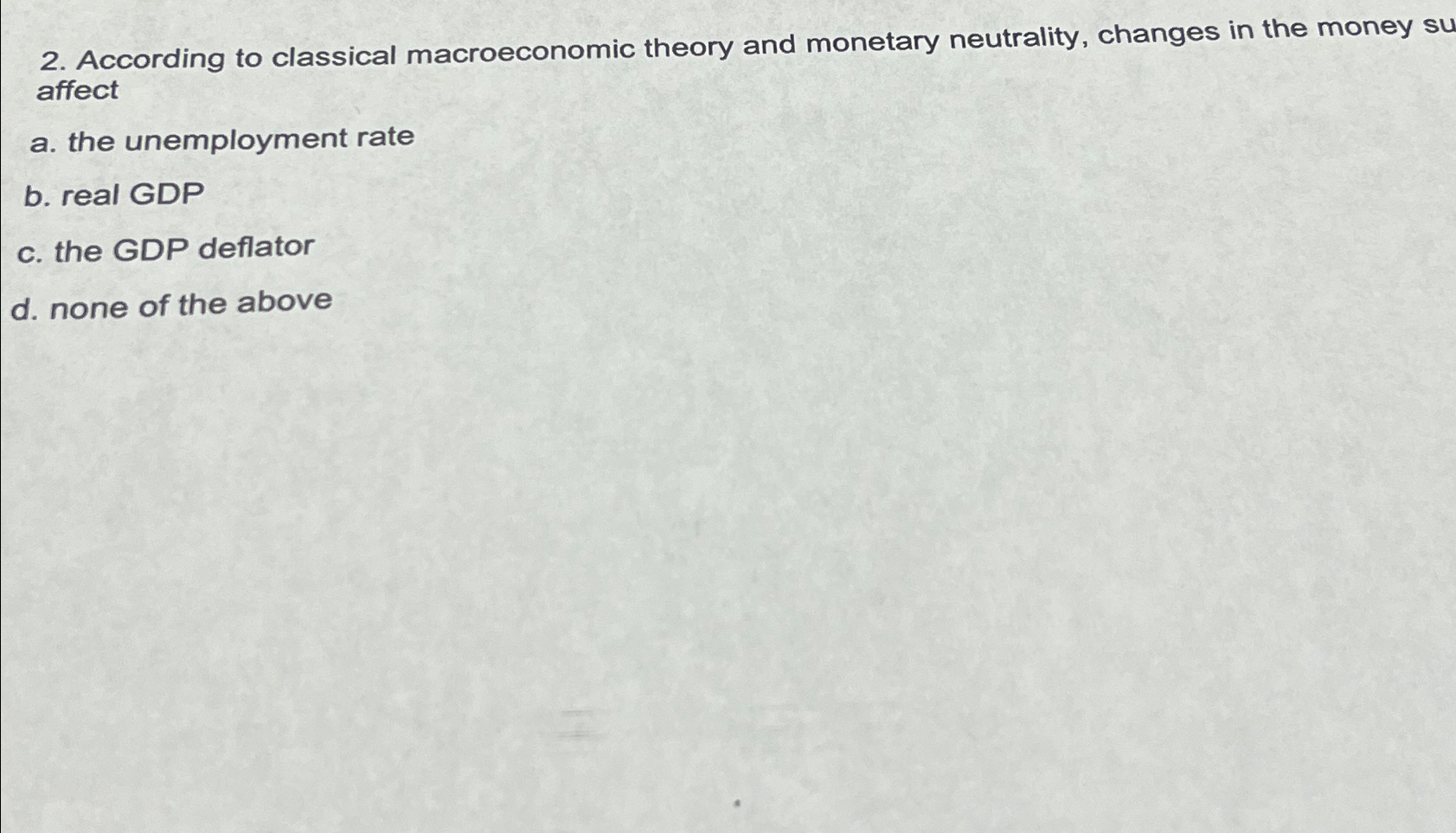 Solved According to classical macroeconomic theory and | Chegg.com