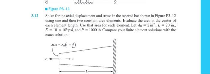 Solved Solve for the axial displacement and stress in the | Chegg.com